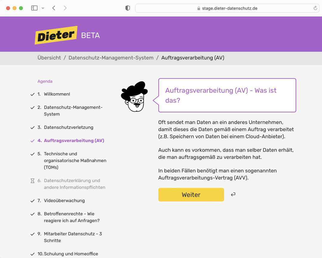 Datenschutzerklärung mit Generator verfassen
